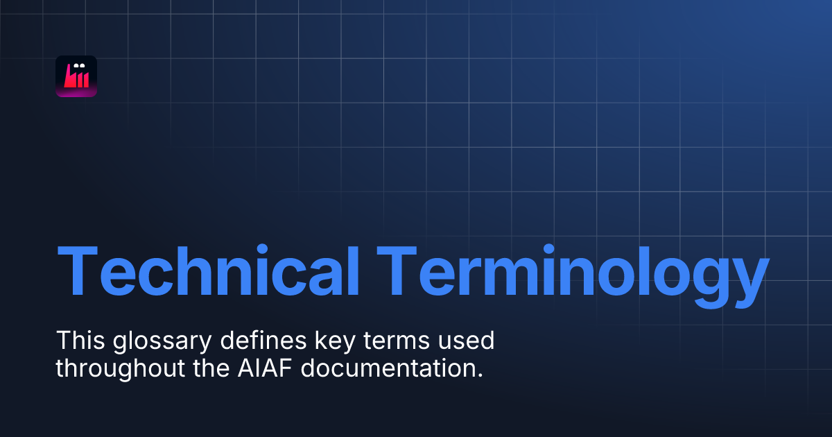 Technical Terminology | AIAF DOCS